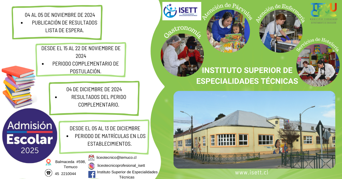 Admisión 2025 – ISETT